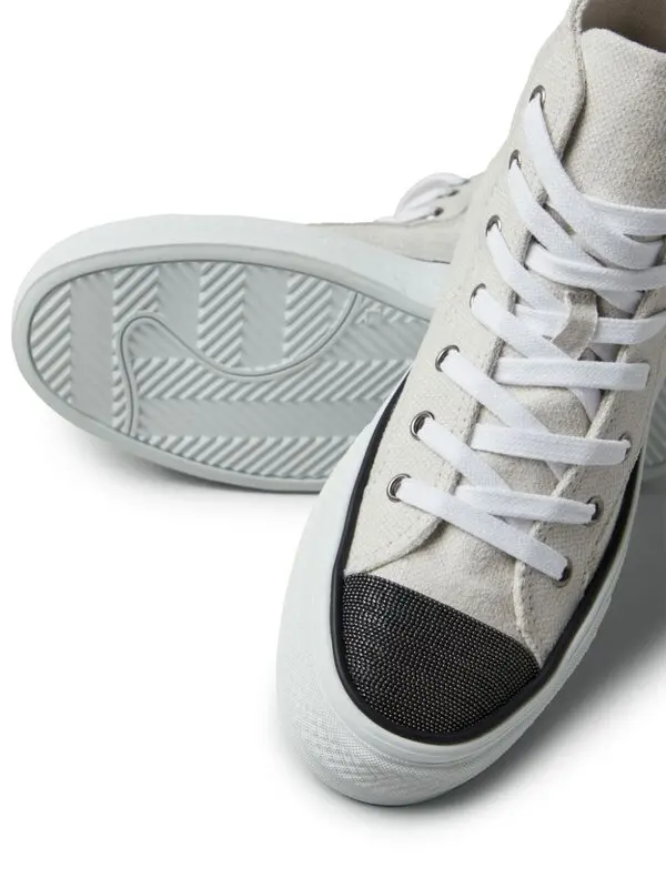 Brunello Cucinelli Panelled Lace-up Sneakers
