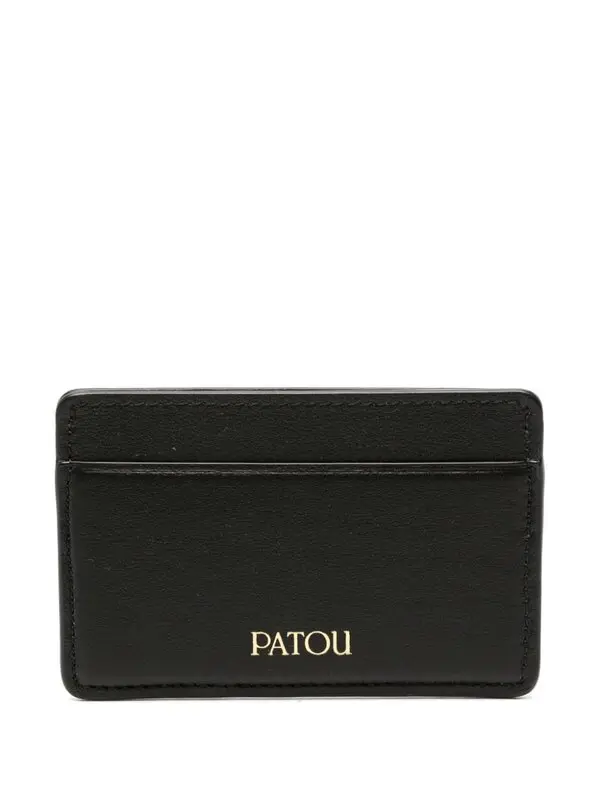 PATOU Jp Leather Cardholder - Black