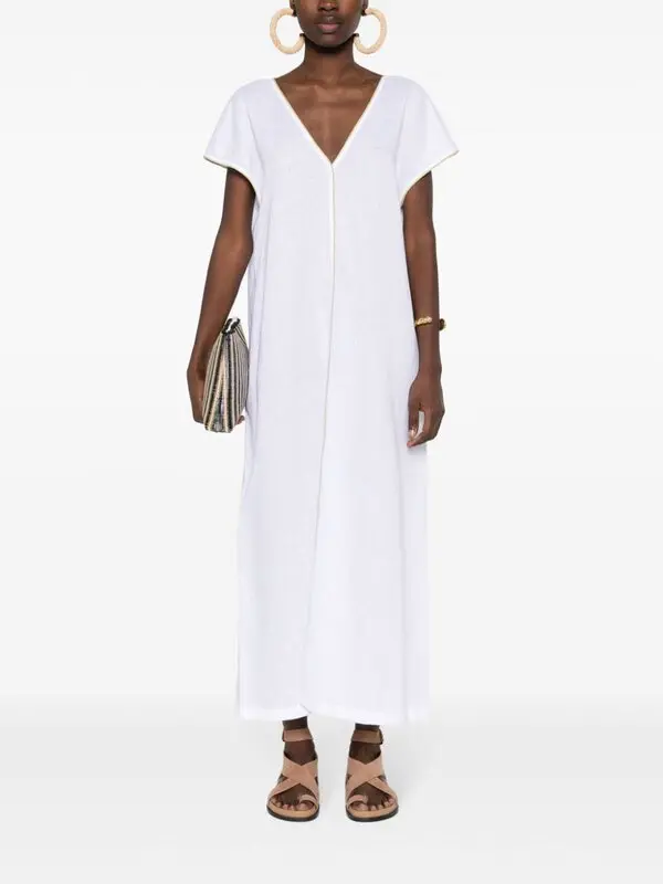 Fabiana Filippi Linen Maxi Dress - White