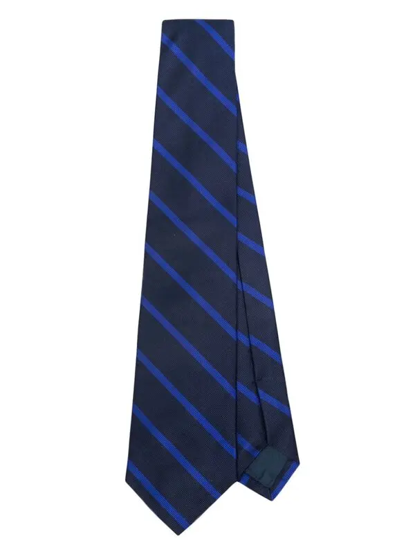 Polo Ralph Lauren Striped Silk Neck Tie - Blue