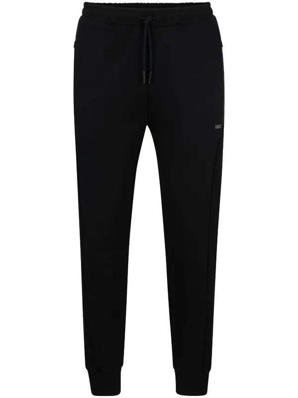 BOSS Logo-print Tapered Track Pants - Black