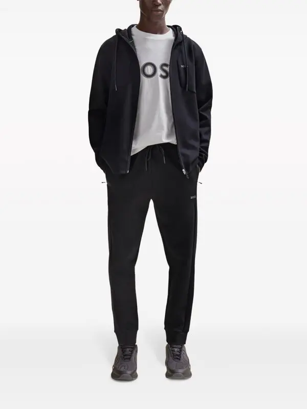 BOSS Logo-print Tapered Track Pants - Black