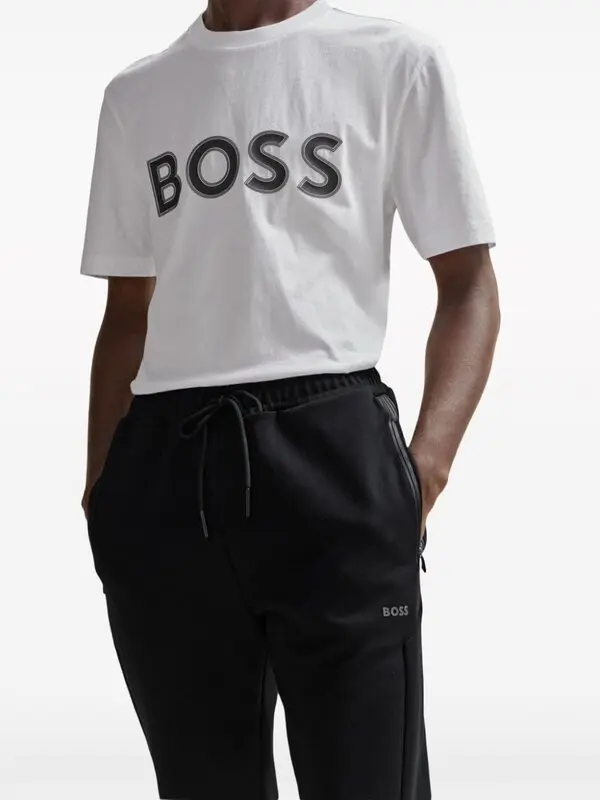 BOSS Logo-print Tapered Track Pants - Black