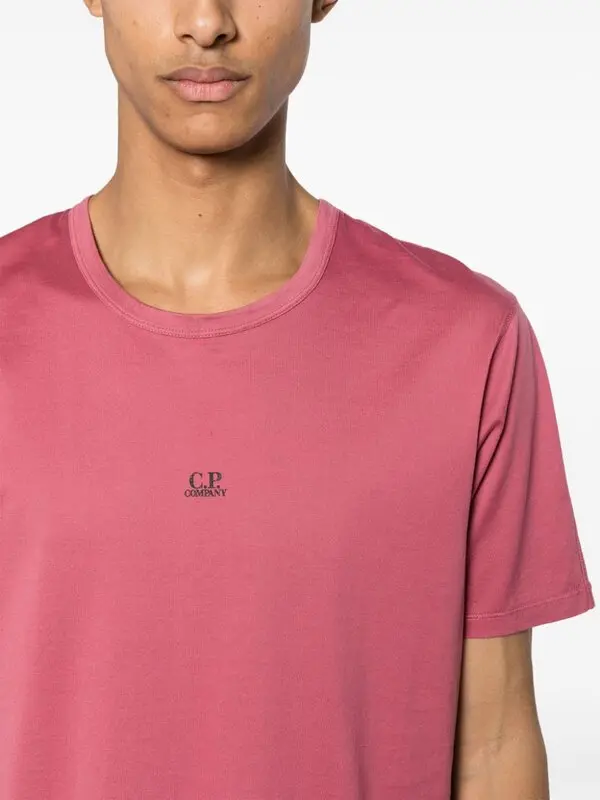 C.P. COMPANY Logo-printed Cotton T-shirt - Pink