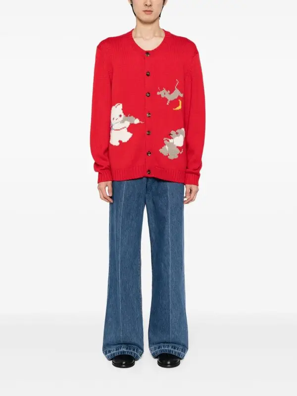 BODE Novelty Prose Wool Cardigan