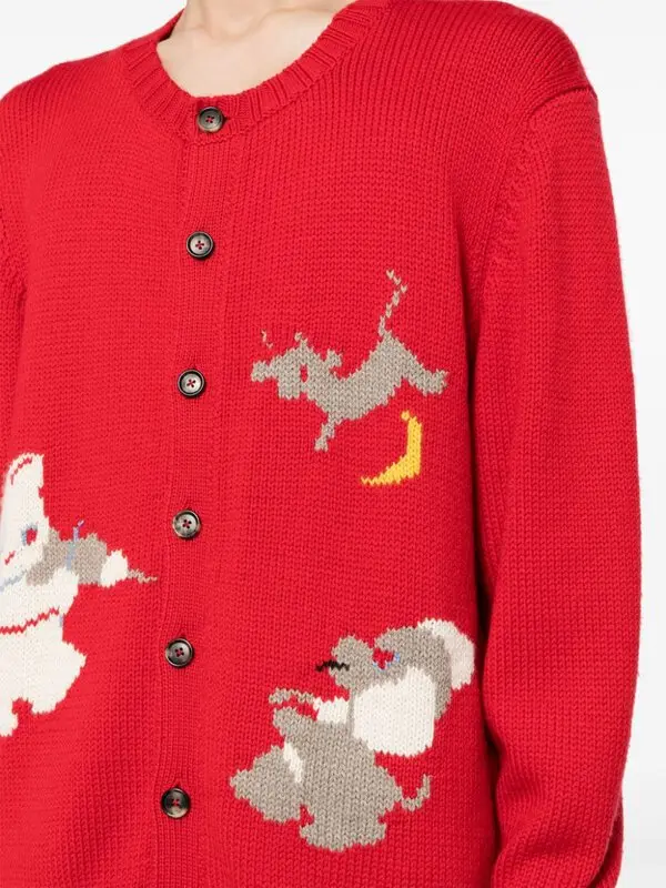 BODE Novelty Prose Wool Cardigan