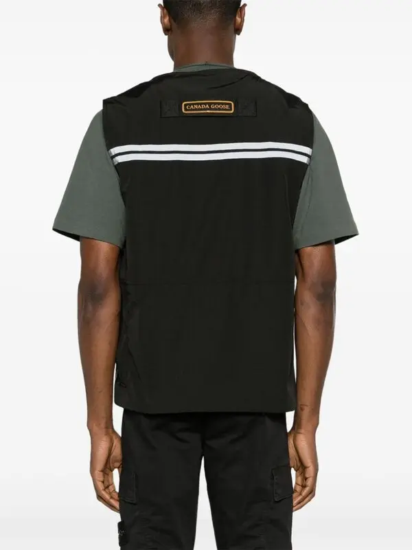Canada Goose Logo-patch Zip-up Vest - Black