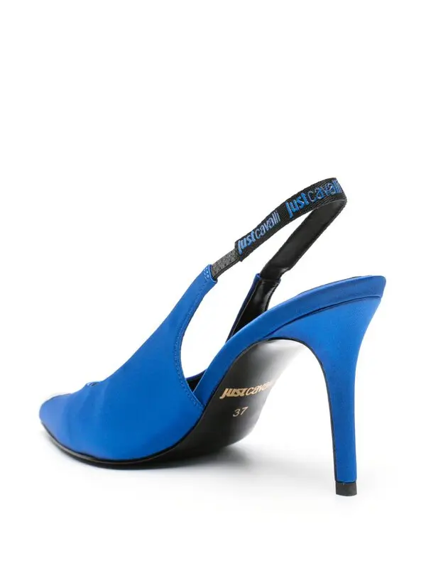 Just Cavalli 95mm Satin Slingback Pumps