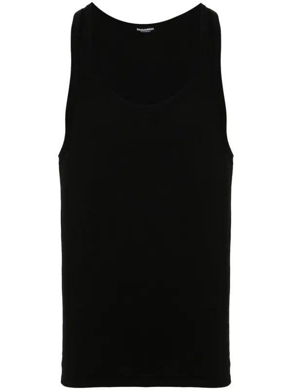 Dsquared2 Logo-print Stretch-modal Tank Top - Black