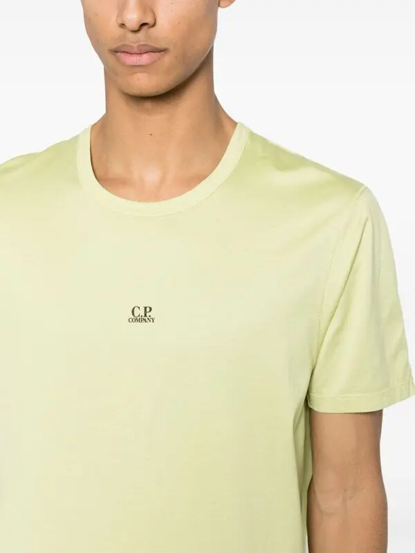 C.P. COMPANY Logo-printed Cotton T-shirt - Yellow