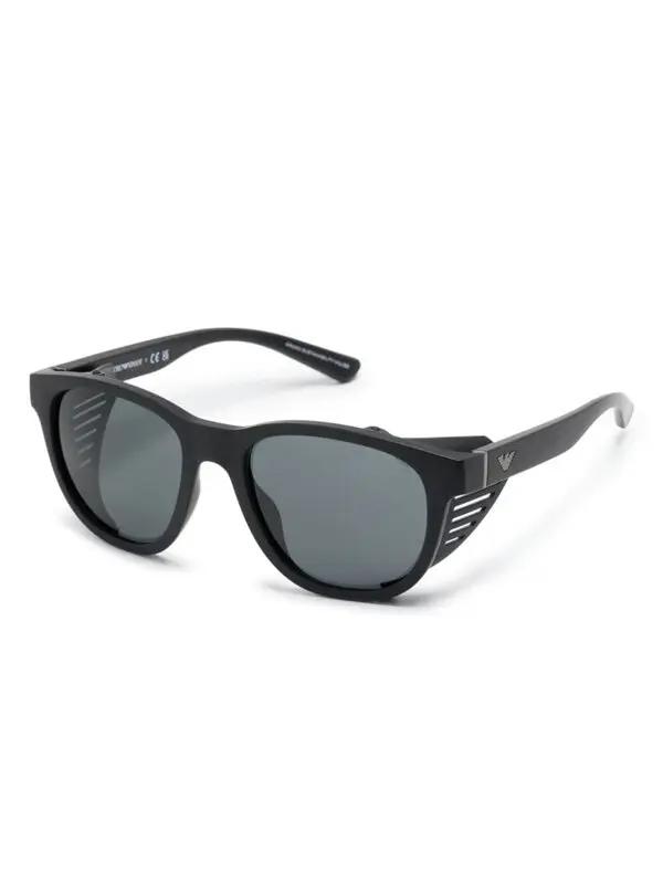 Emporio Armani Oval-frame Sunglasses - Black