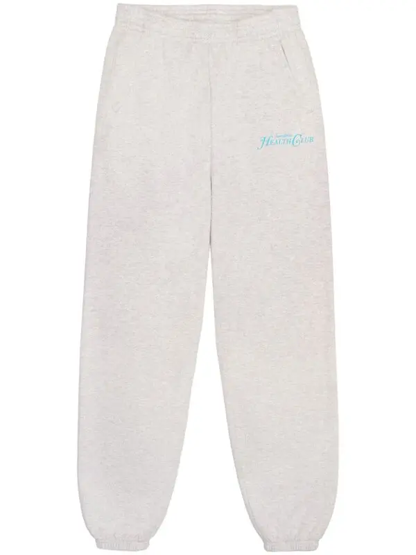Sporty & Rich Rizzoli Cotton Track Pants - Grey