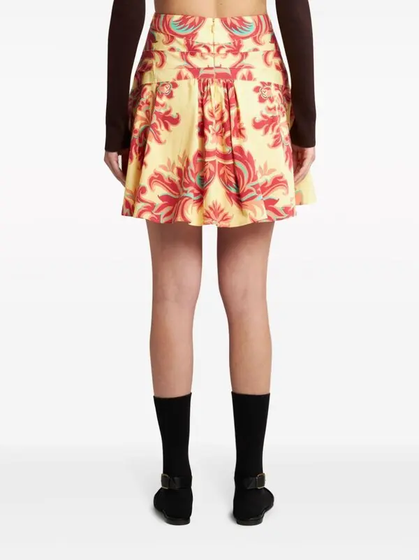 Etro Venus-print Poplin Miniskirt