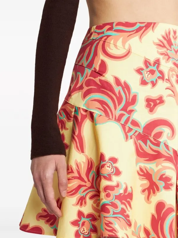 Etro Venus-print Poplin Miniskirt