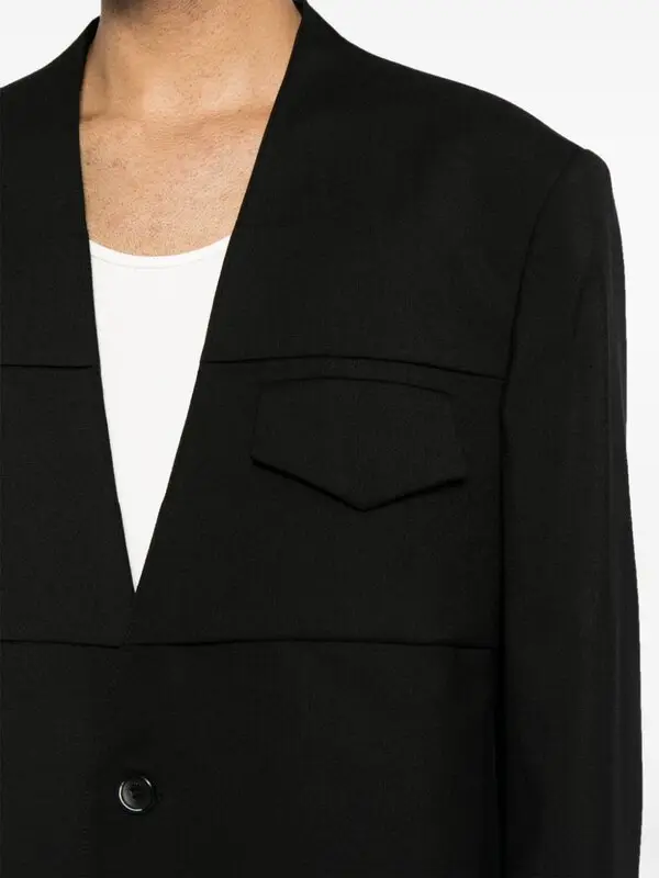 SONGZIO Plated Collarless Blazer