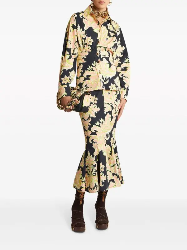 Etro Venus-print Cotton Shirt