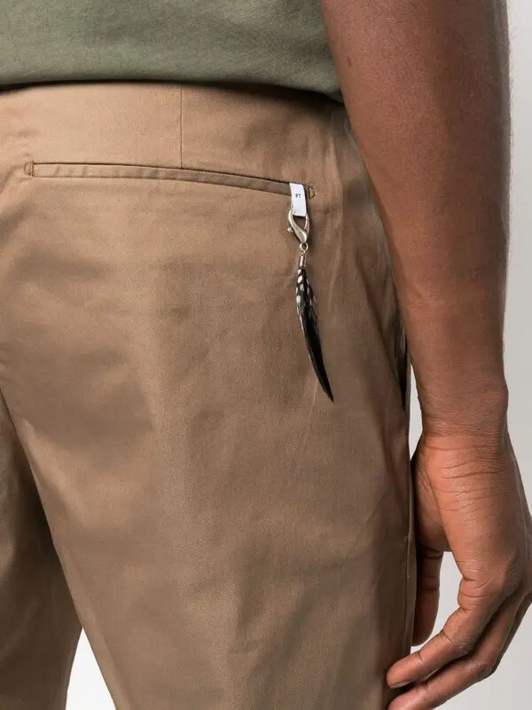 PT TORINO Cropped Slim-fit Chinos - Brown
