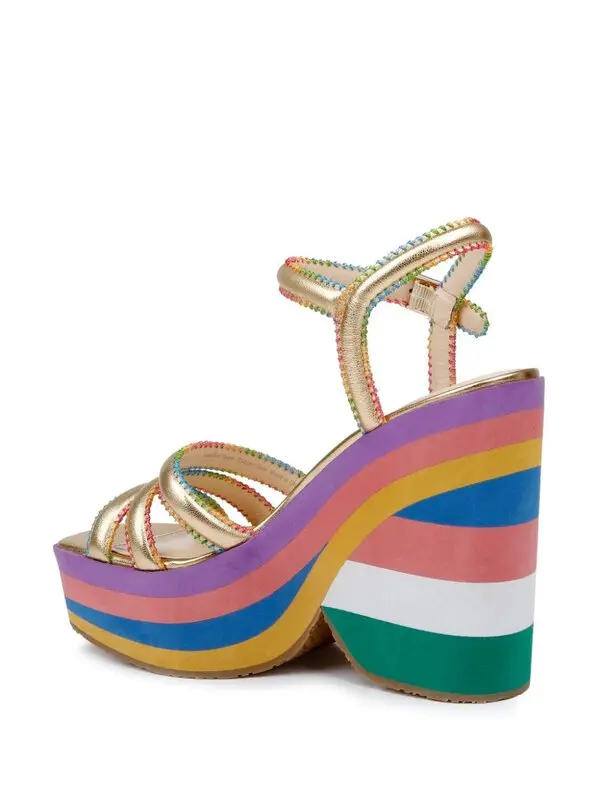 Dee Ocleppo France Leather Wedge Sandals