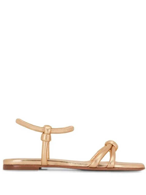 GIANVITO ROSSI Knot-detail Flat Leather Sandals