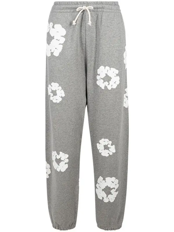 DENIM TEARS Drawstring Wreath Track Pants - Grey
