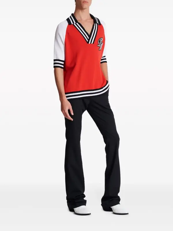 Balmain Signature Knitted Polo Top