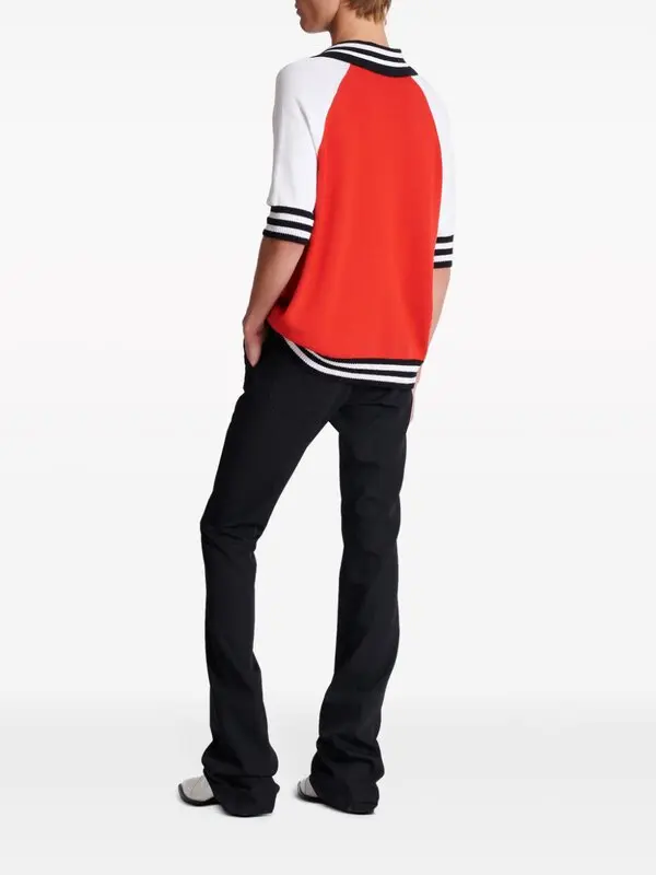 Balmain Signature Knitted Polo Top