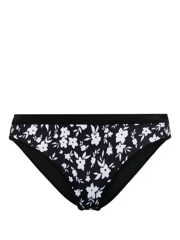 DUSKII Floral-print Bikini Briefs - Black