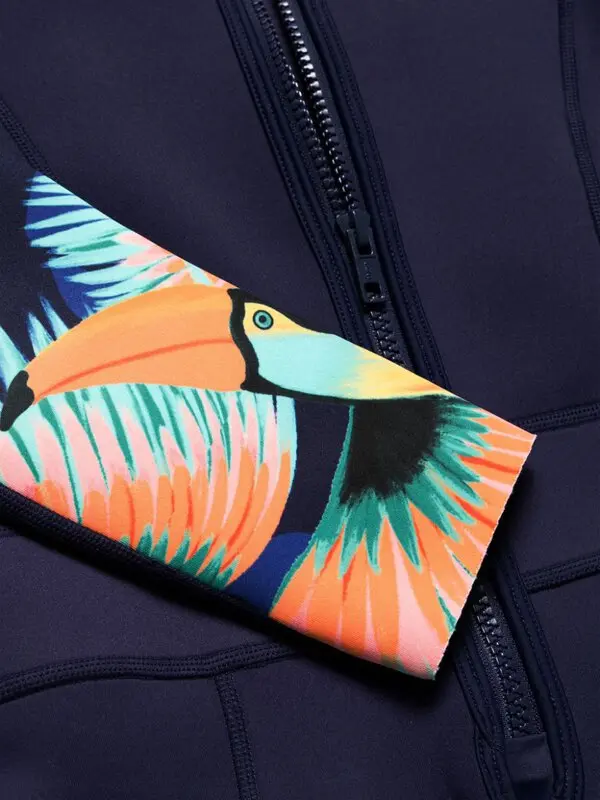 DUSKII Tropical-print Long-sleeved Swimsuit