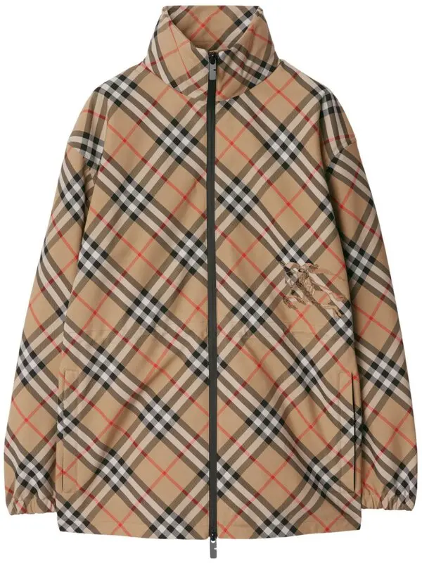 Burberry Check Pattern Jacket - Neutrals