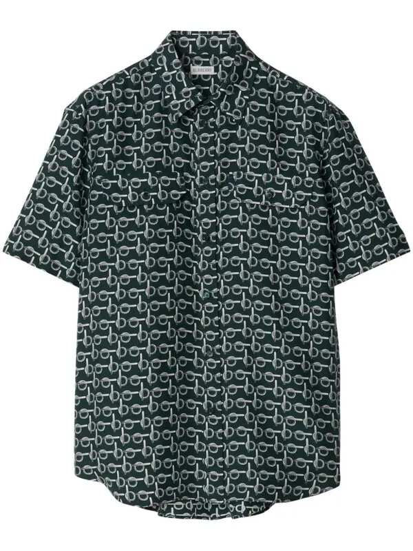 Burberry B Printed Silk Shirt