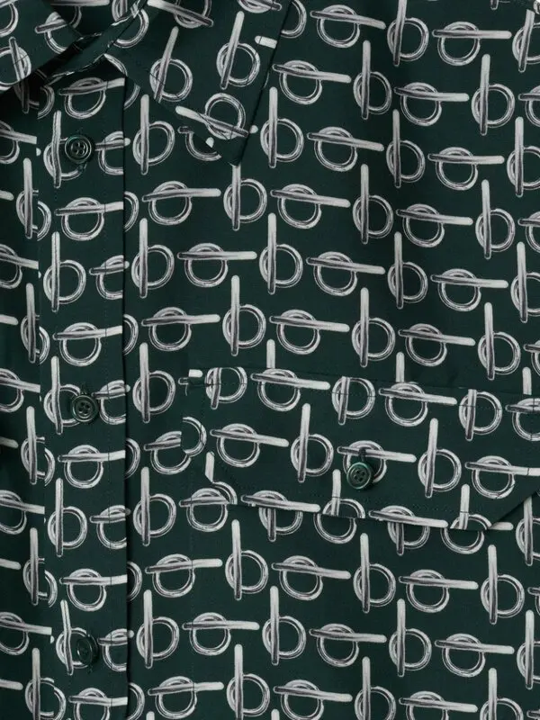 Burberry B Printed Silk Shirt