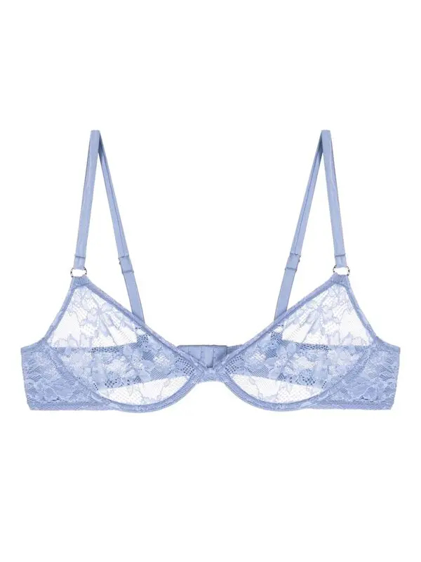 FLEUR DU MAL Le Stretch Lace Demi Bra - Forget Me Not
