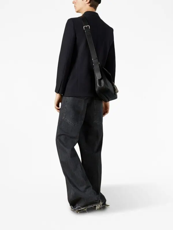 Gucci Wool Single-breasted Blazer With Embossed Buttons