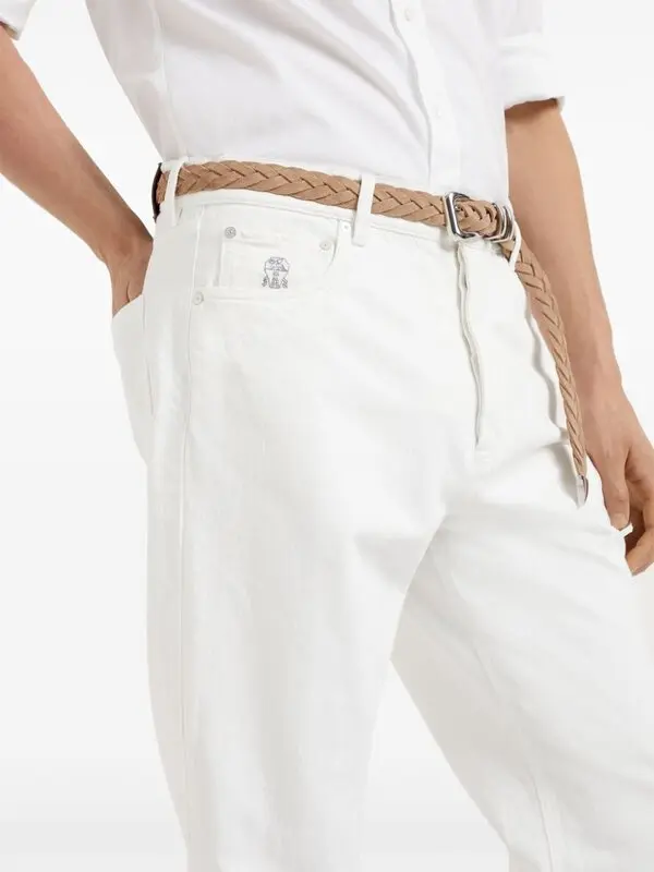 Brunello Cucinelli Garment-dyed Straight Leg Jeans