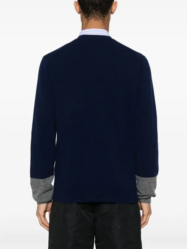 Comme Des Garçons Shirt Forever Colour-block V-neck Sweater