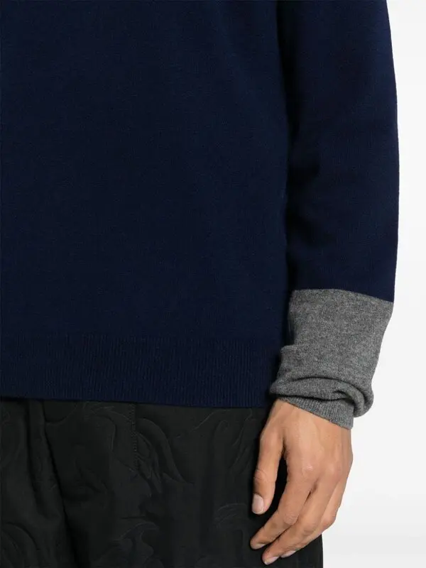Comme Des Garçons Shirt Forever Colour-block V-neck Sweater