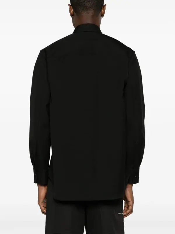 JIL SANDER Long-sleeve Wool Shirt - Black