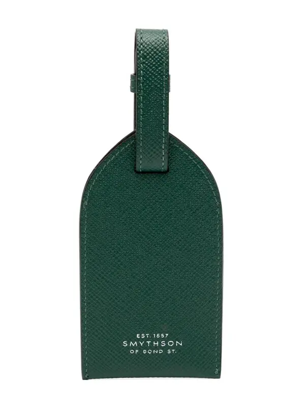 Smythson Leather Luggage Tag - Green