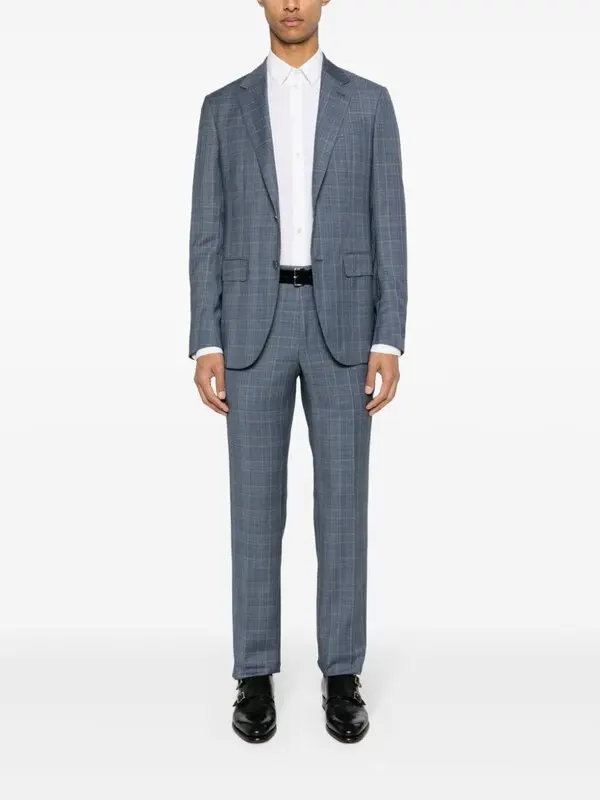 Zegna Checked Single-breasted Suit