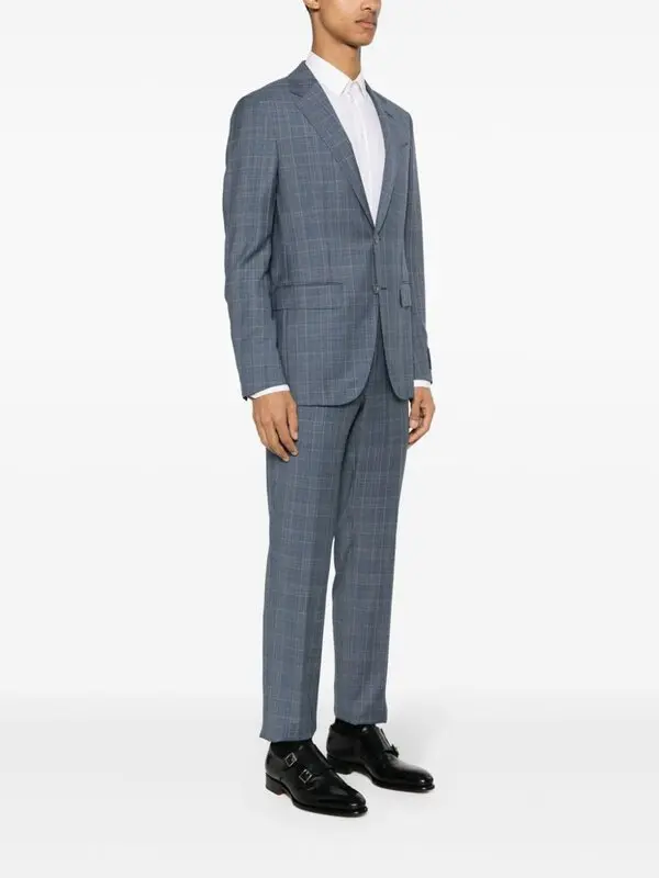 Zegna Checked Single-breasted Suit