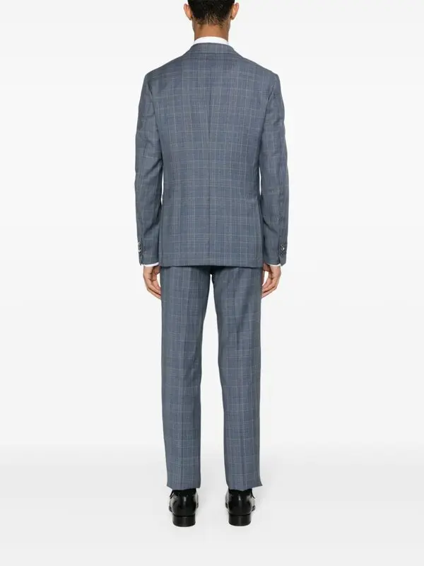 Zegna Checked Single-breasted Suit