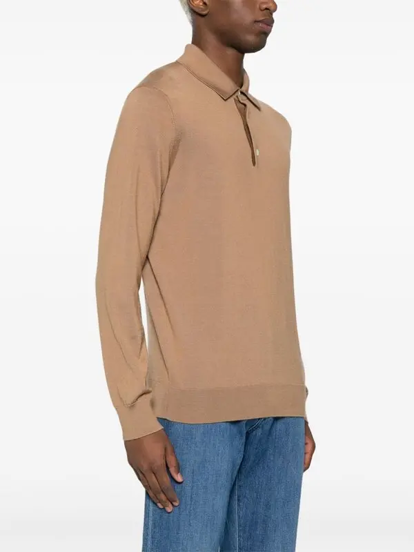 Zegna Fine-knit Polo Shirt - Brown
