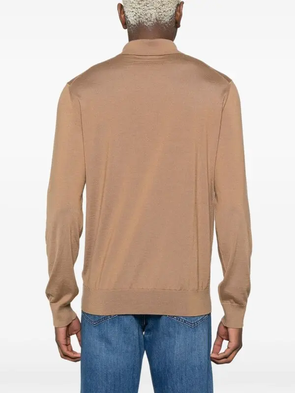 Zegna Fine-knit Polo Shirt - Brown