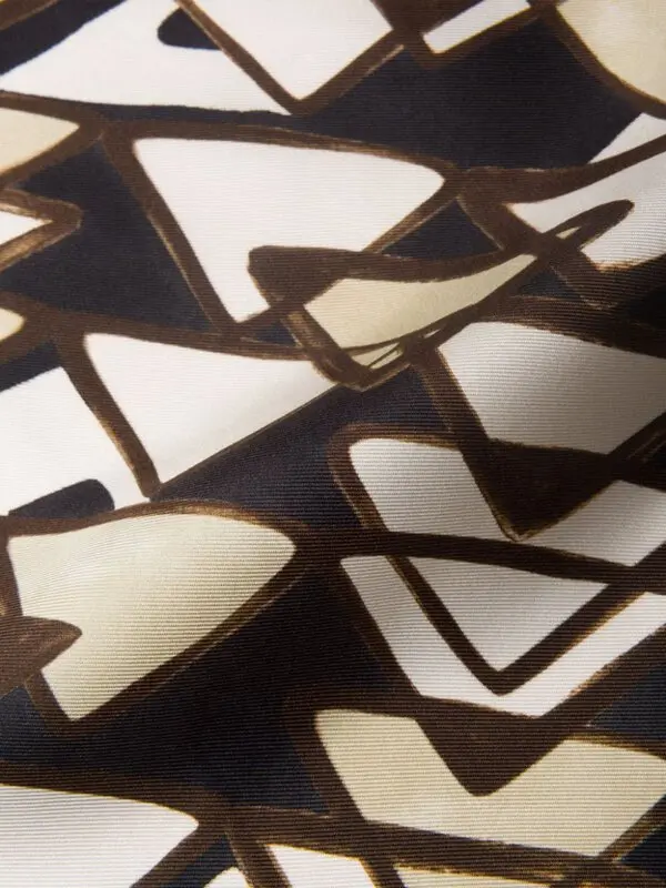 Prada Geometric-print Silk Scarf