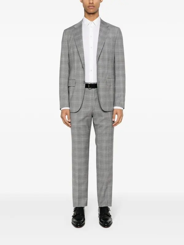 Zegna Checked Single-breasted Suit