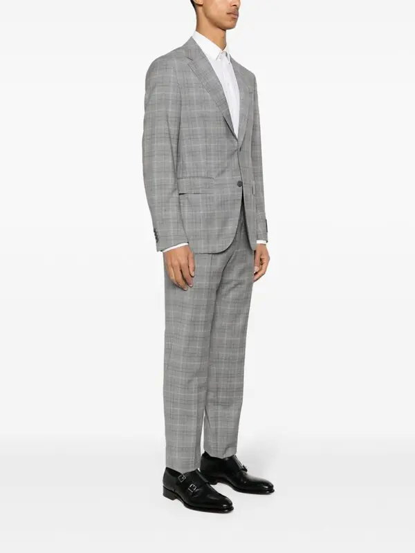 Zegna Checked Single-breasted Suit