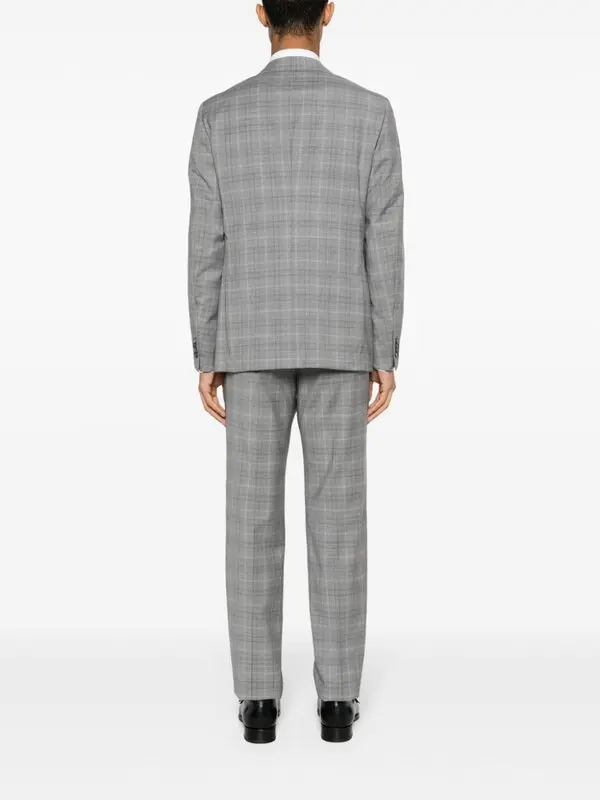Zegna Checked Single-breasted Suit