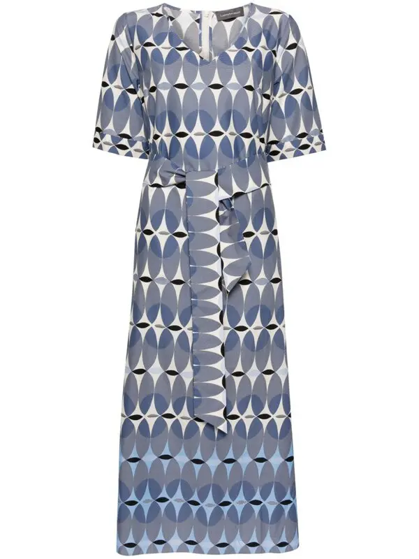 Lorena Antoniazzi Geometric-print Midi Dress