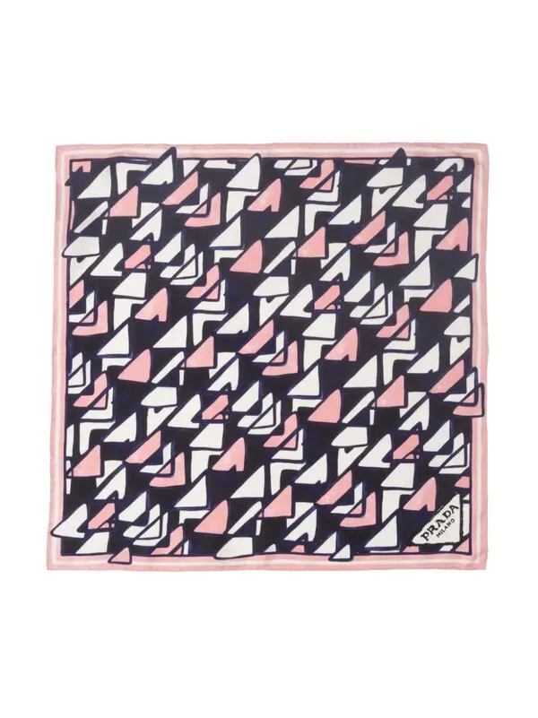 Prada Geometric-print Silk Scarf