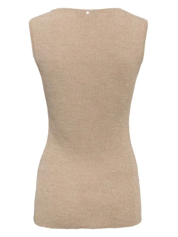 Lorena Antoniazzi Sleeveless Ribbed Knit Top